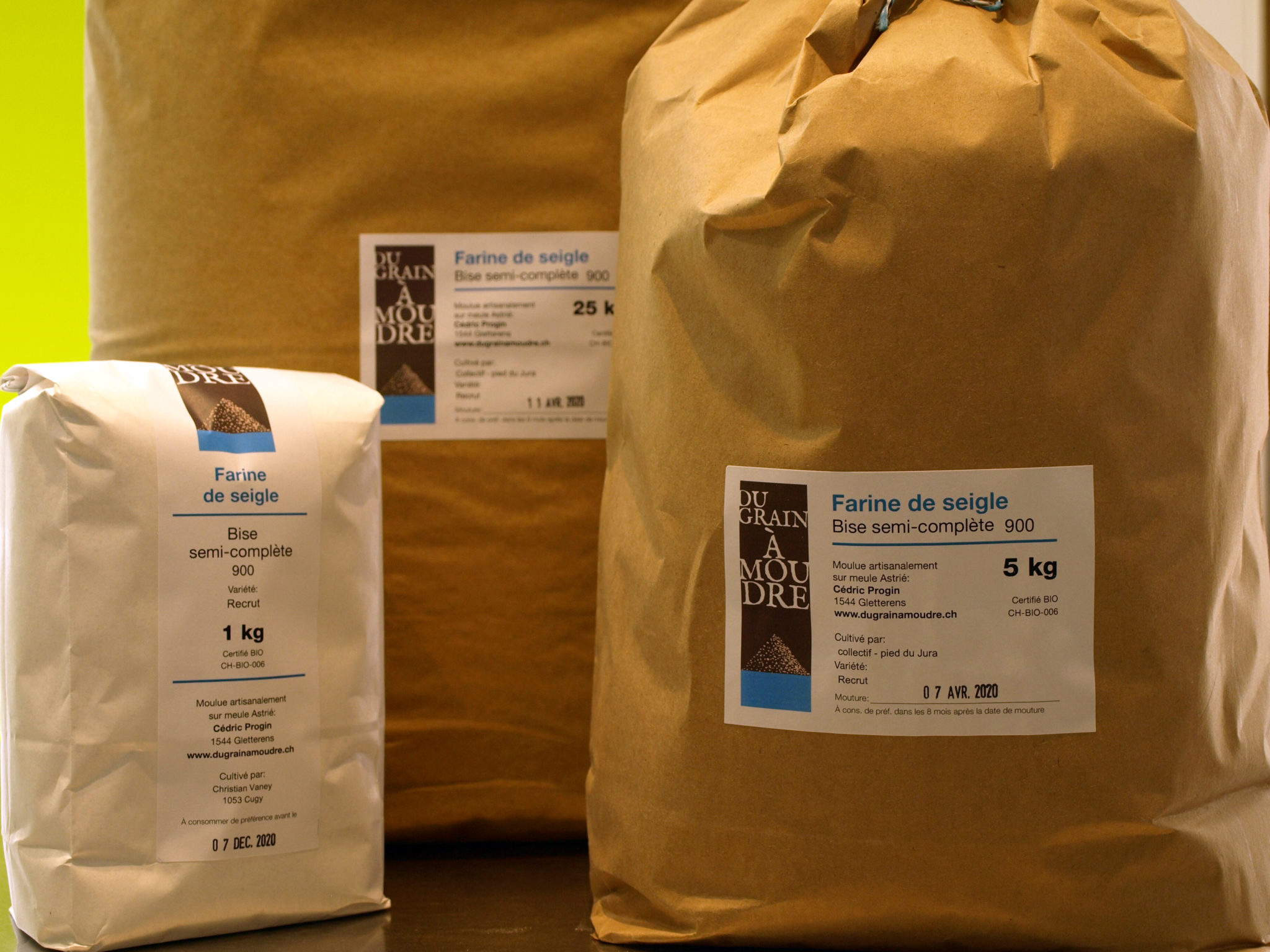 Farine de seigle semi-complète bio - Du Grain à Moudre